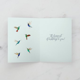 Happy Birthday Hummingbirds Card | Zazzle