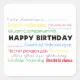 Happy Birthday in Many Languages Sticker | Zazzle