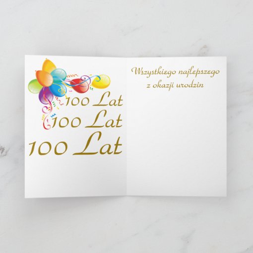 Happy Birthday in Polish Card | Zazzle