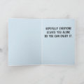 Happy Birthday introvert (customize) Card | Zazzle