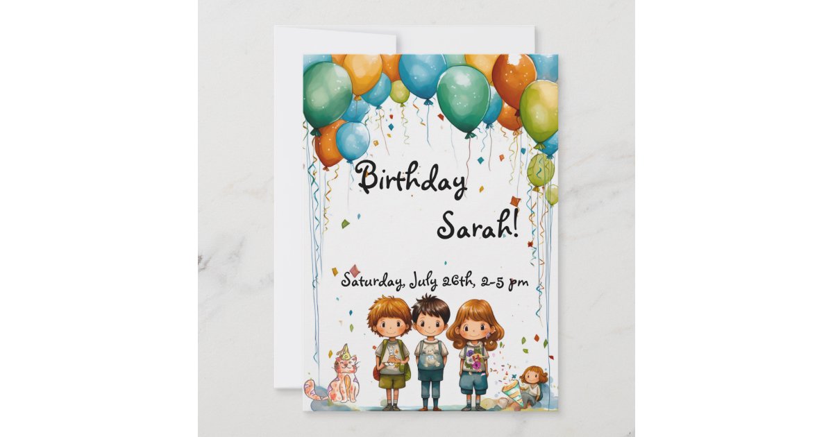 Happy Birthday Invitation, Birthday Invitation | Zazzle