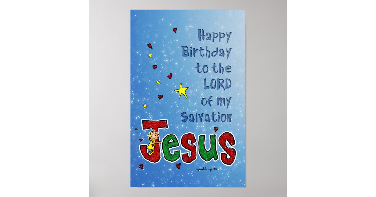 Happy Birthday Jesus (Children Christmas) Poster | Zazzle