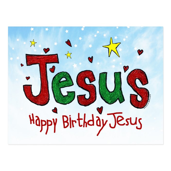 Happy Birthday Jesus Postcard | Zazzle.com