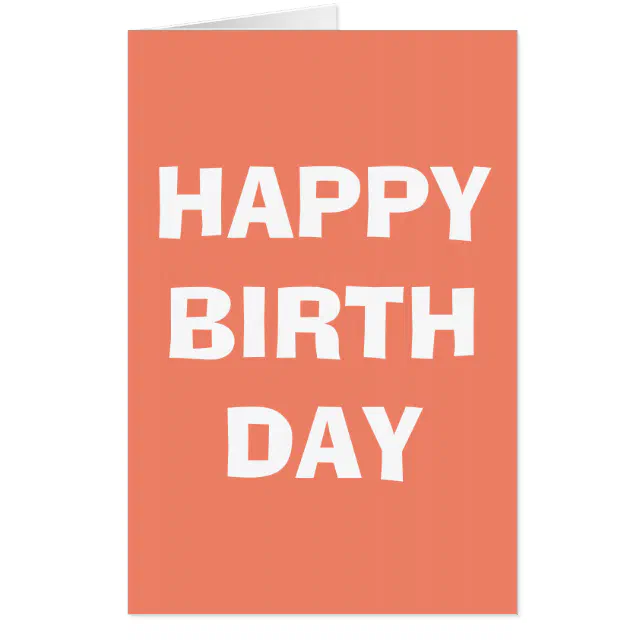 Happy Birthday jumbo card oversized birthday card | Zazzle