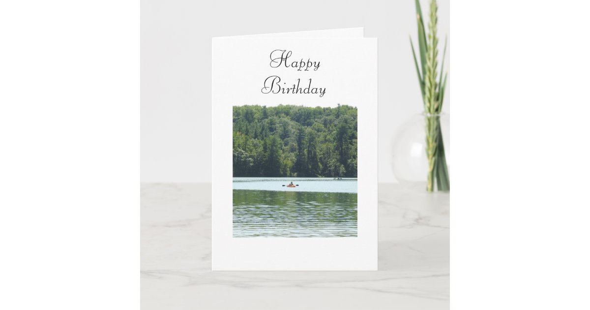 Happy Birthday | Kayaking Photo Card | Zazzle
