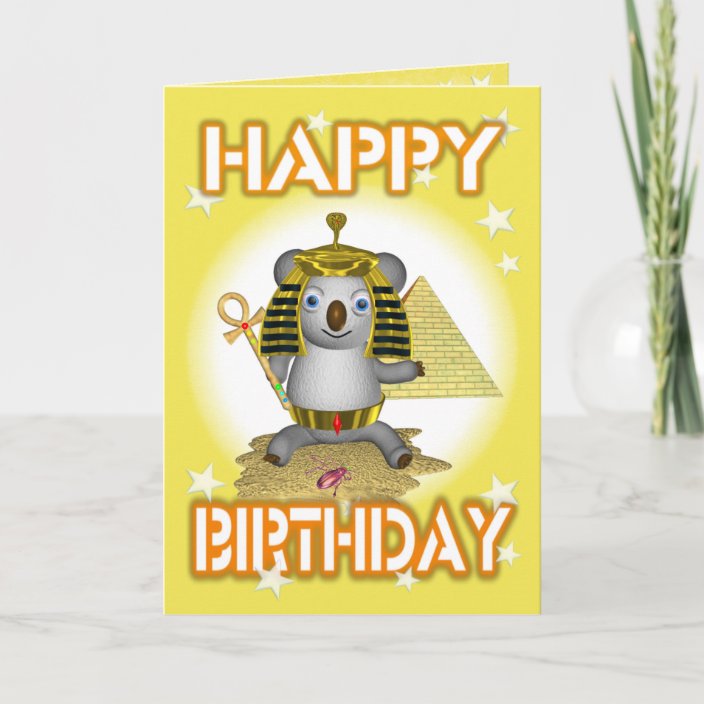 Happy Birthday King Tut Greeting Card | Zazzle