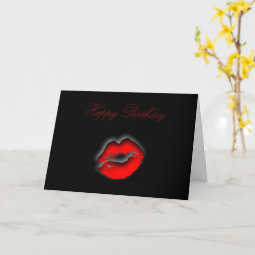 Happy Birthday kiss lips romantic Birthday Card | Zazzle