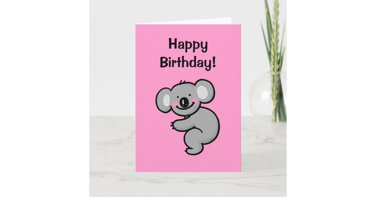 Happy birthday (koala bear) card | Zazzle.com