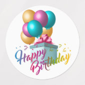 Happy Birthday Labels | Zazzle