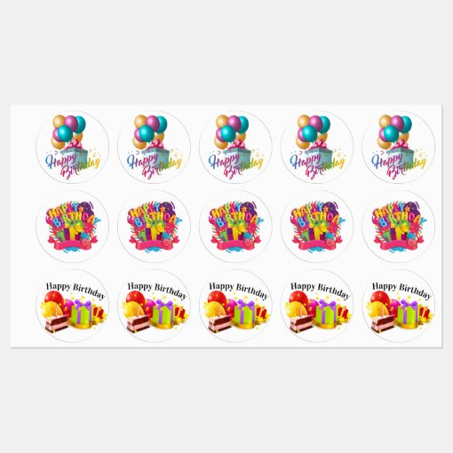 Happy Birthday Labels | Zazzle