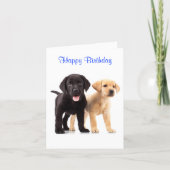 Happy Birthday Labrador Retriever Puppies Card | Zazzle