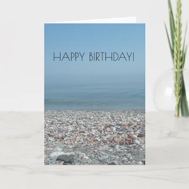 Happy Birthday Lake Card | Zazzle