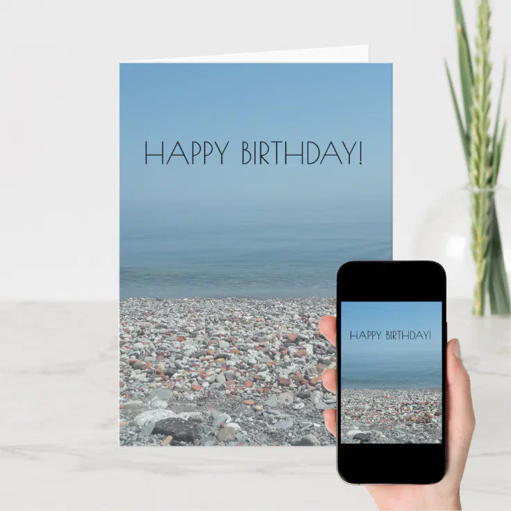 Happy Birthday Lake Card | Zazzle