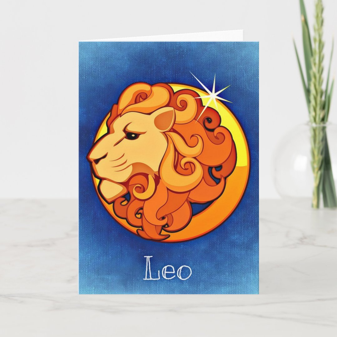 Happy Birthday Leo Zodiac Horoscope August Card | Zazzle