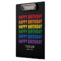 Happy Birthday LGBT Pride LGBTQ Transgender Clipboard | Zazzle