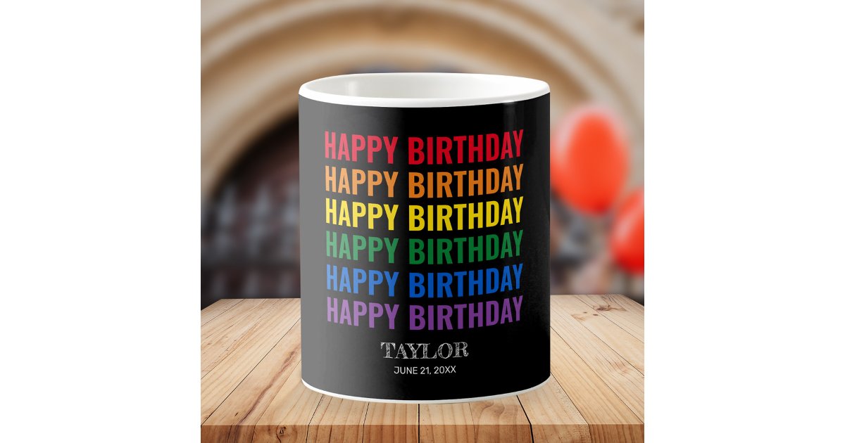Happy Birthday LGBT Pride LGBTQ Transgender Coffee Mug | Zazzle