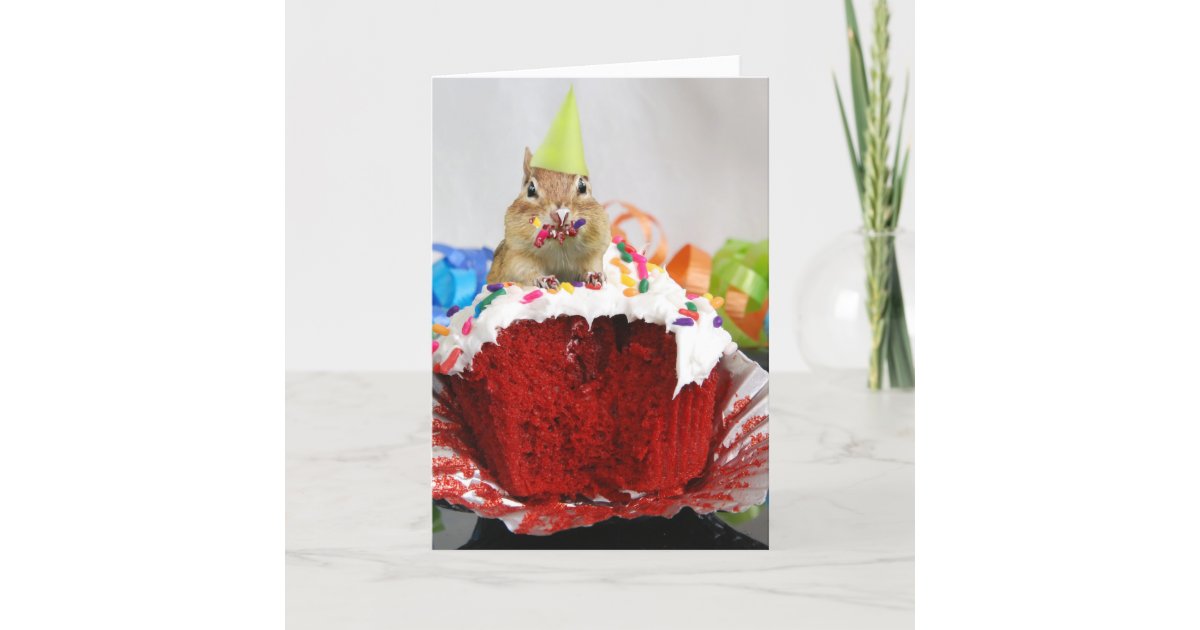 Happy Birthday Little Chipmunk, writing inside Card | Zazzle