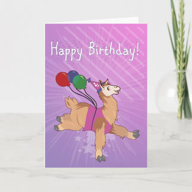 Happy Birthday Llama! Card | Zazzle