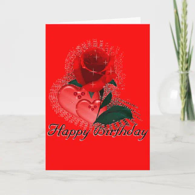 Happy Birthday Love Roses Greeting Card | Zazzle