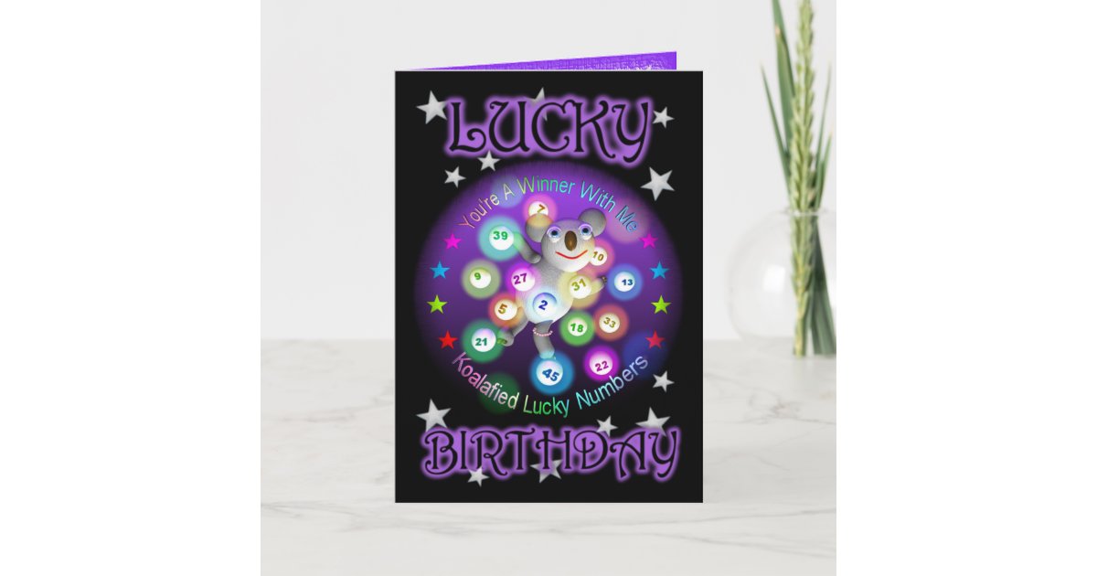 Happy Birthday Lucky Lottery Greeting Card | Zazzle