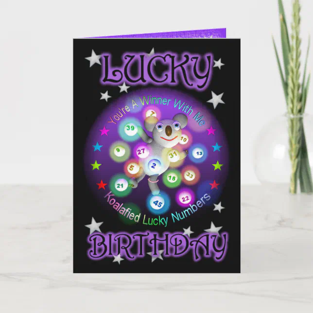 Happy Birthday Lucky Lottery Greeting Card | Zazzle