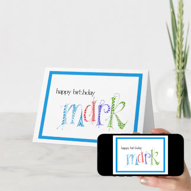Happy Birthday Mark Card | Zazzle