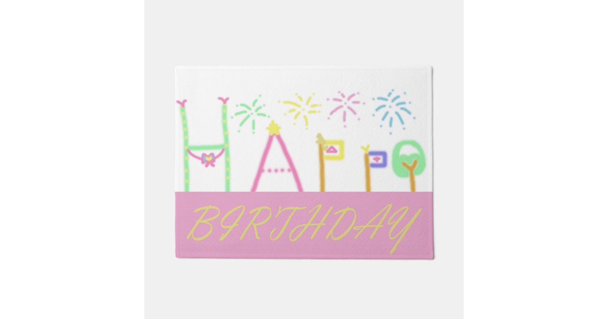 Happy Birthday Mat | Zazzle