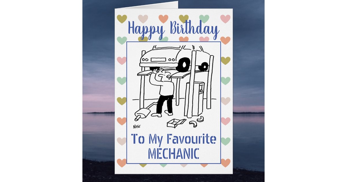 Happy Birthday Mechanic | Zazzle