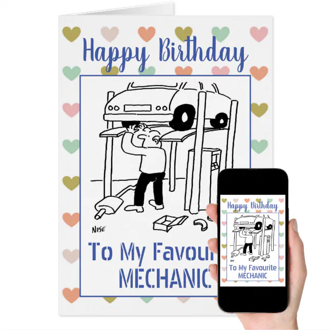 Happy Birthday Mechanic | Zazzle