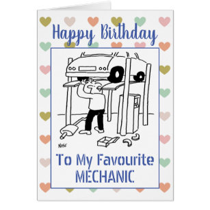 Mechanic Birthday Cards | Zazzle