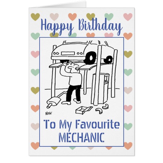 Happy Birthday Mechanic | Zazzle.com