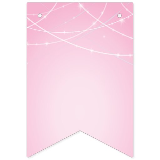 Happy Birthday Message Pink Candy Cane Bonbon Bunting Flags | Zazzle