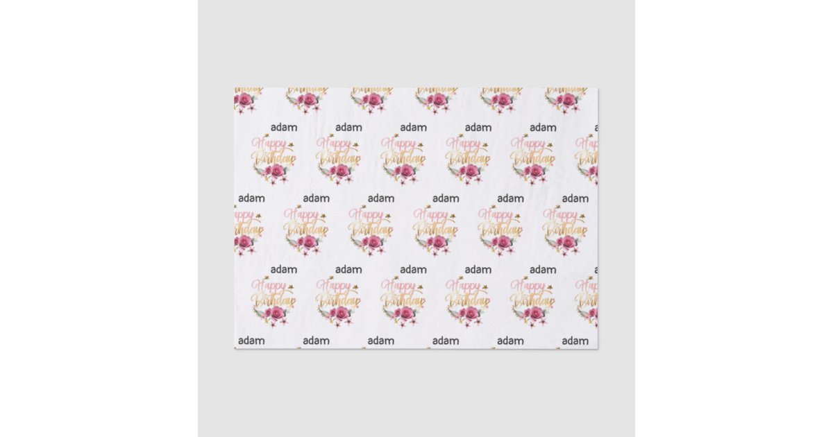 happy birthday modern tissue paper | Zazzle
