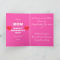 Happy Birthday MOM Script Family Names Birthday Card | Zazzle