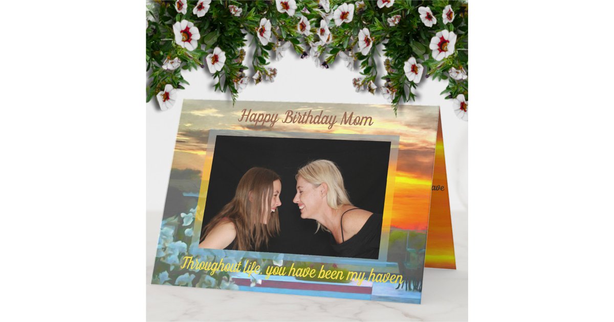 Happy Birthday Mom Sunset 2295 Greeting Card | Zazzle