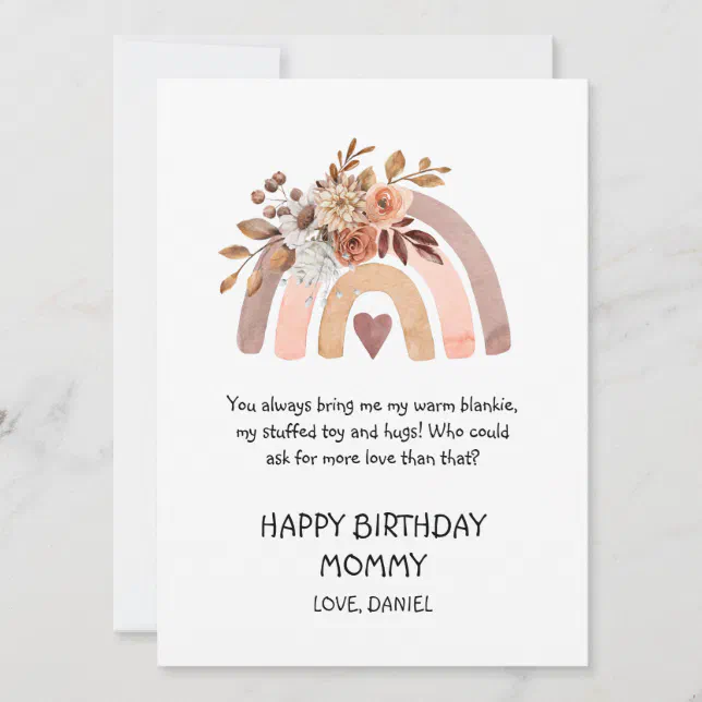 Happy Birthday Mommy From Baby Card | Zazzle
