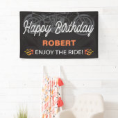 Happy Birthday Motorcycle image for biker Banner | Zazzle