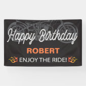 Happy Birthday Motorcycle image for biker Banner | Zazzle