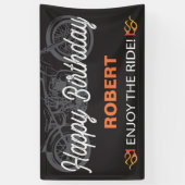 Happy Birthday Motorcycle image for biker Banner | Zazzle