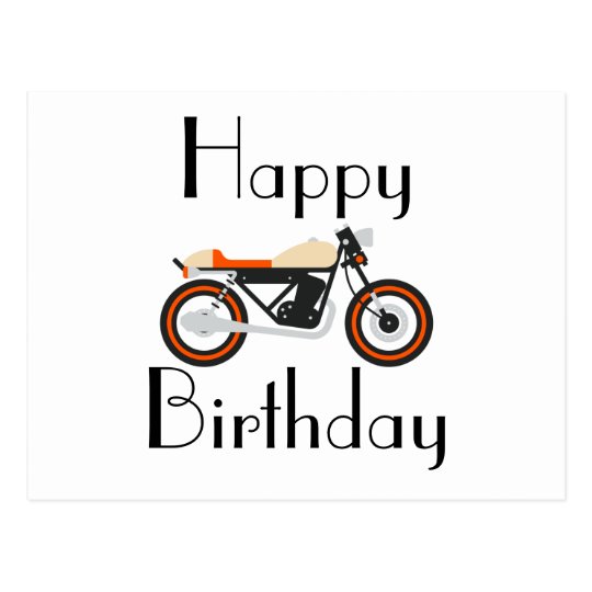 Happy Birthday Motorcycle Postcard | Zazzle.com