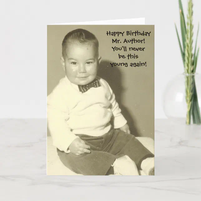Happy Birthday Mr. Author! Card | Zazzle