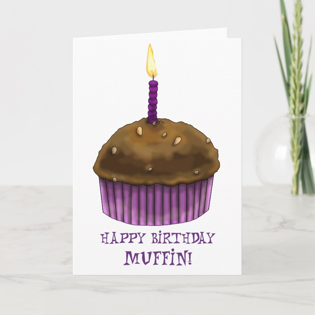 Happy Birthday Muffin Card | Zazzle