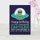 Happy Birthday My Favorite Earthling Funny Alien Card | Zazzle