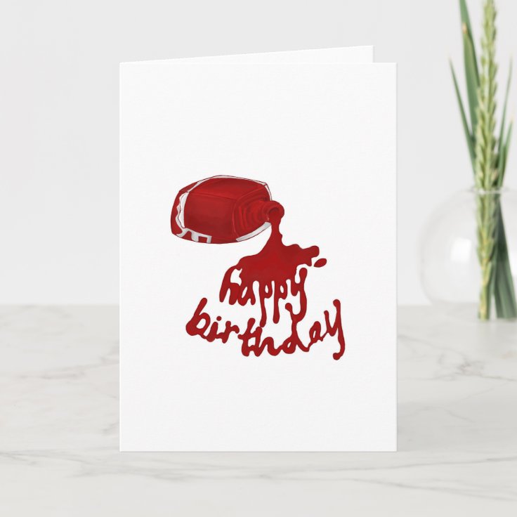 Happy Birthday- Nail Polish Card | Zazzle