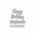 Happy Birthday Name Typography Modern Simple Sticker | Zazzle