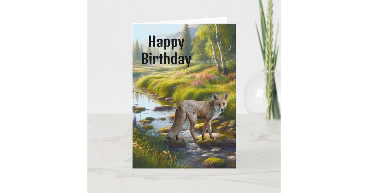Happy Birthday Nature Wildlife Mens Card | Zazzle