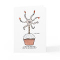 Happy Birthday Neuron Cupcake Card | Zazzle