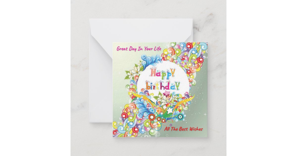 Happy birthday note card | Zazzle