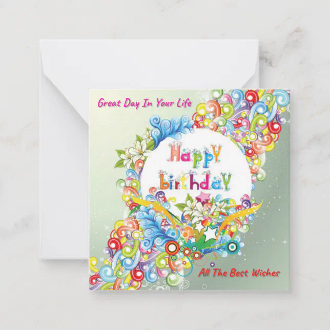 Happy birthday note card | Zazzle