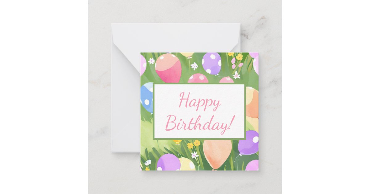 Happy Birthday! Note Card | Zazzle